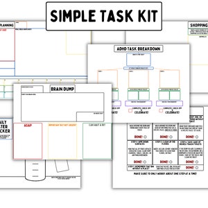 ADHD Productivity Printable Task Kit | Executive Dysfunction Hacks ...