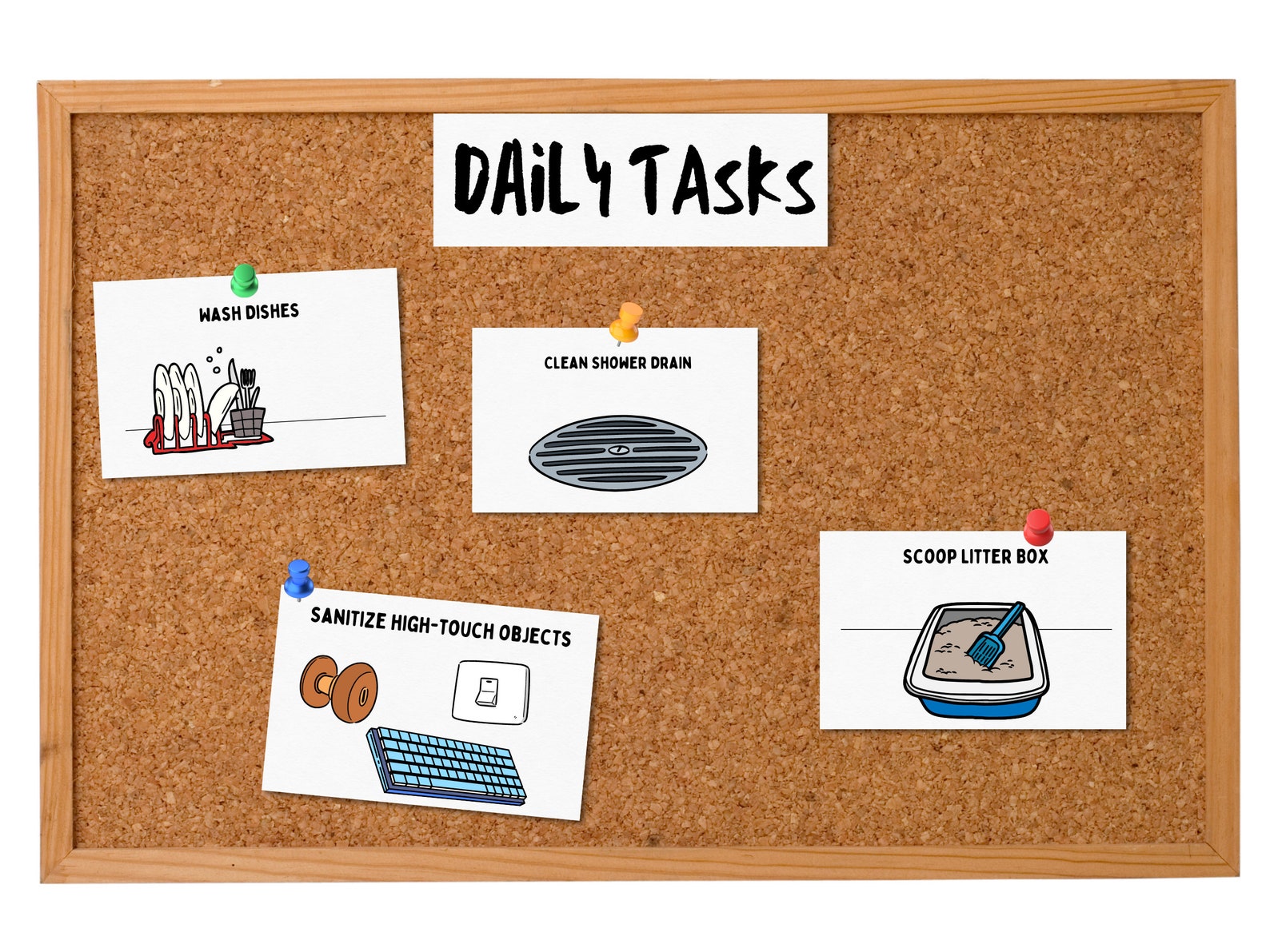 Cleaning Task Cards Kit | Productivity Life Hack | ADHD Executive ...