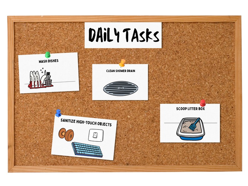 Cleaning Task Cards Kit | Productivity Life Hack | ADHD Executive ...