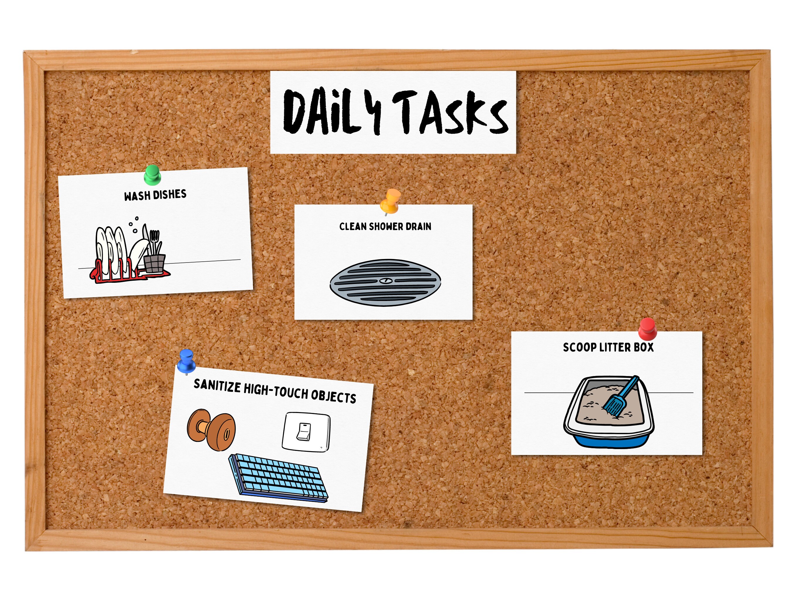 Cleaning Task Cards Kit | Productivity Life Hack | ADHD Executive ...