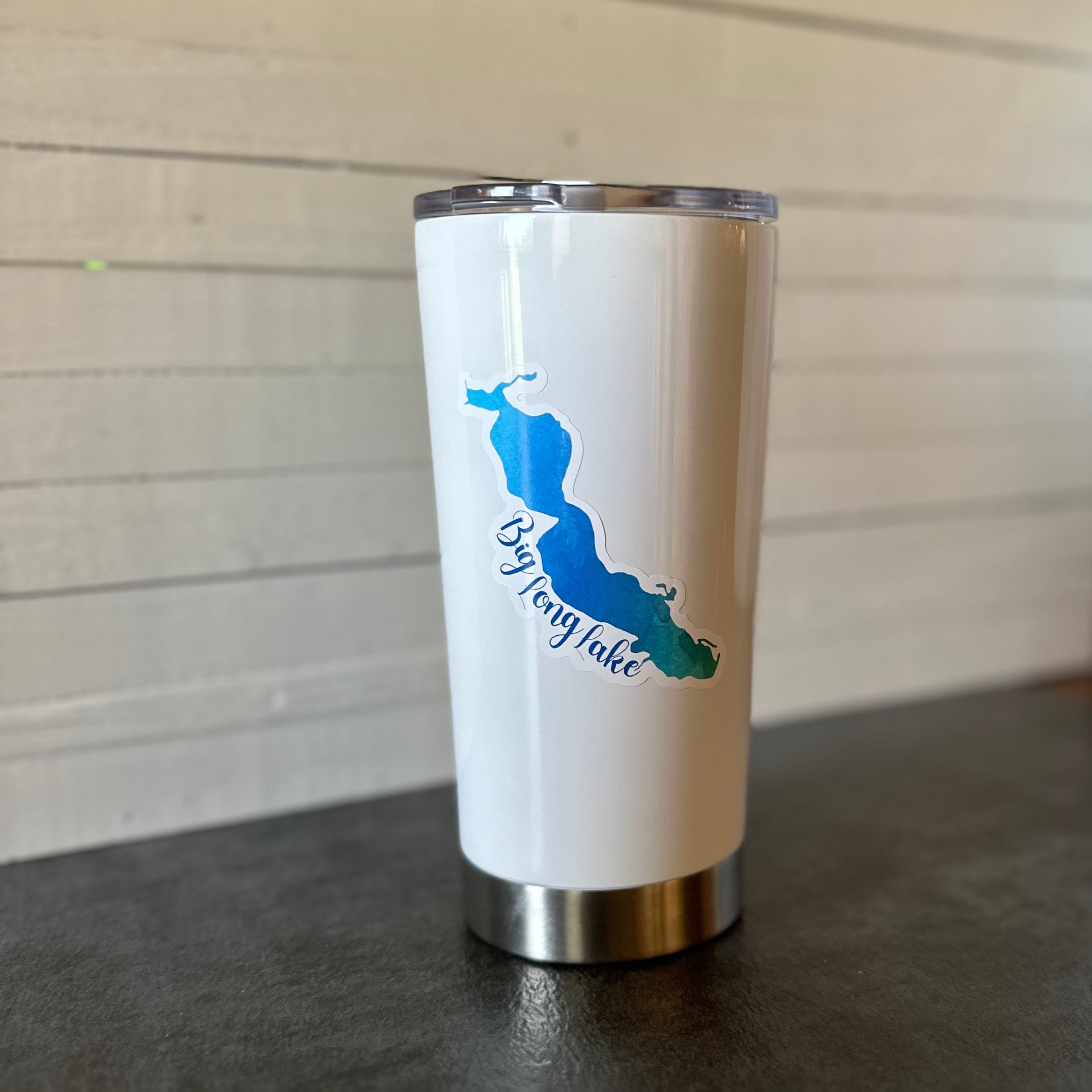 Any Lake or Pond Watercolor Sticker, Custom Personalized Lake Water ...