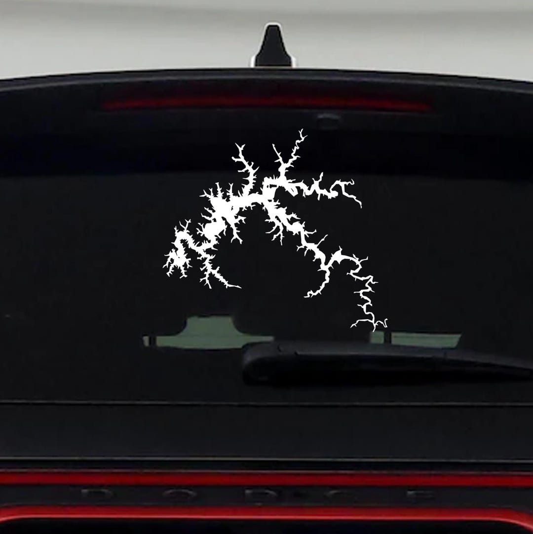 Custom Lake Shape Vinyl Decal: Personalized Waterproof Sticker - Etsy
