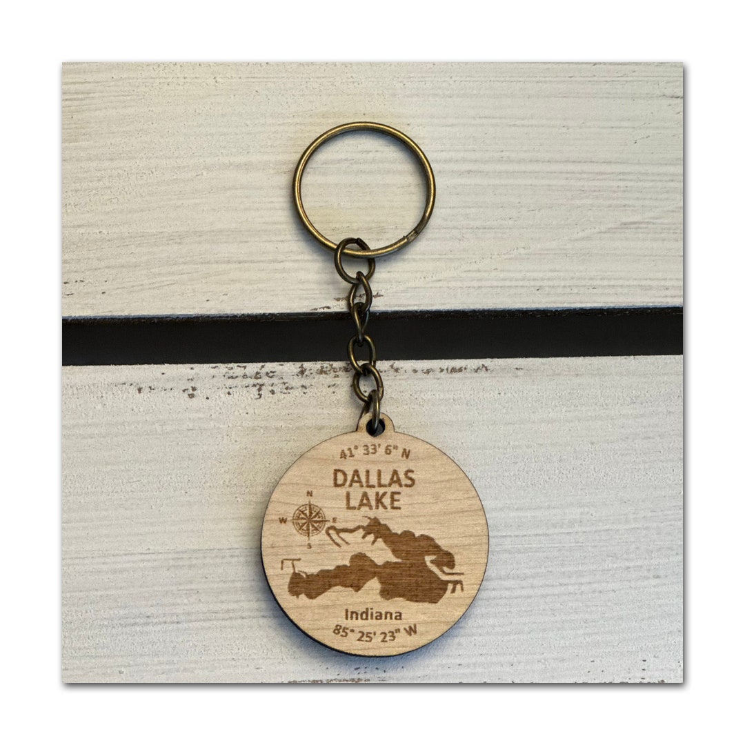 Custom Engraved Wood Lake Keychain: Nautical or Scenic Design - Etsy