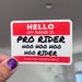 RM Nuts Lost Pro Rider Nametag Sticker - Waterproof Clear Vinyl - BTS ...