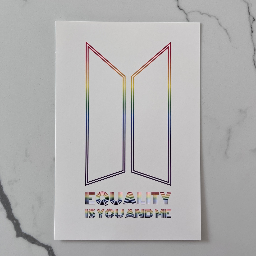 BTS Pride Logo Original Art Print Equality is You and Me Queer Army ...