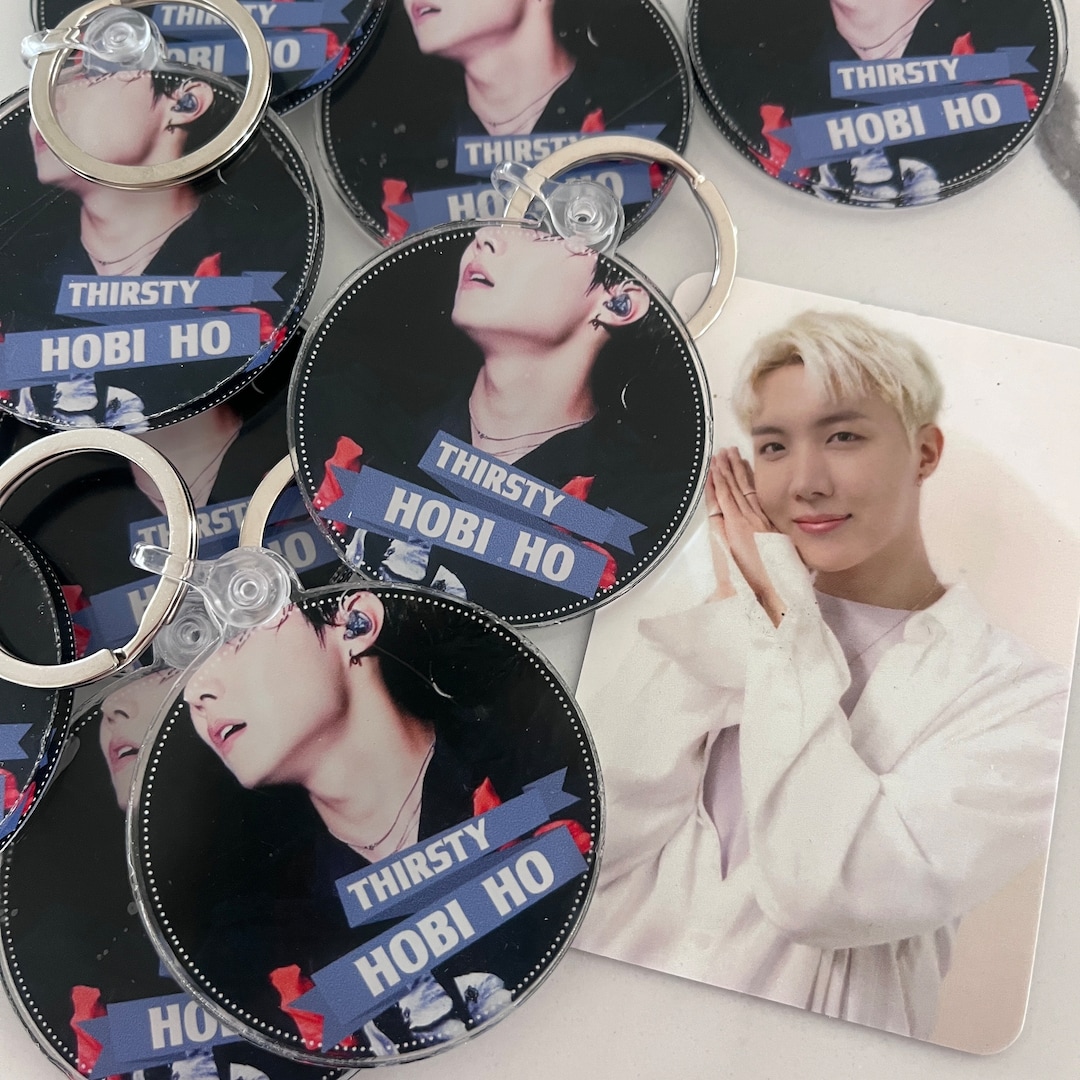 Thirsty Hobi Ho 2” Round Acrylic Keychain - J-hope Jung Hoseok Hoba Fan ...