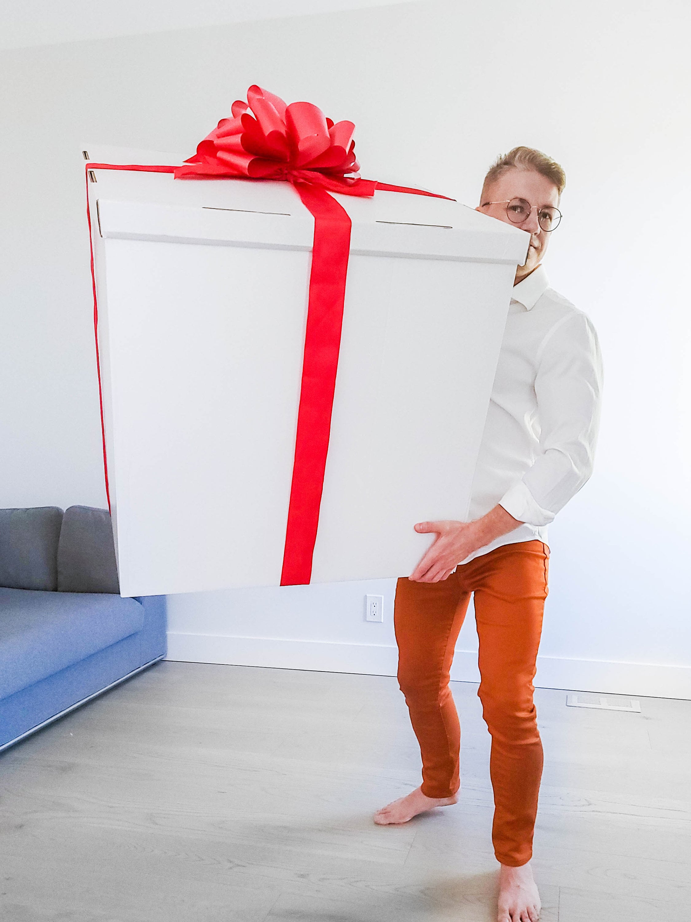 Jumbo Gift Box the 28x28x28 Inch Big Gift Box / Oversized Gender Reveal ...