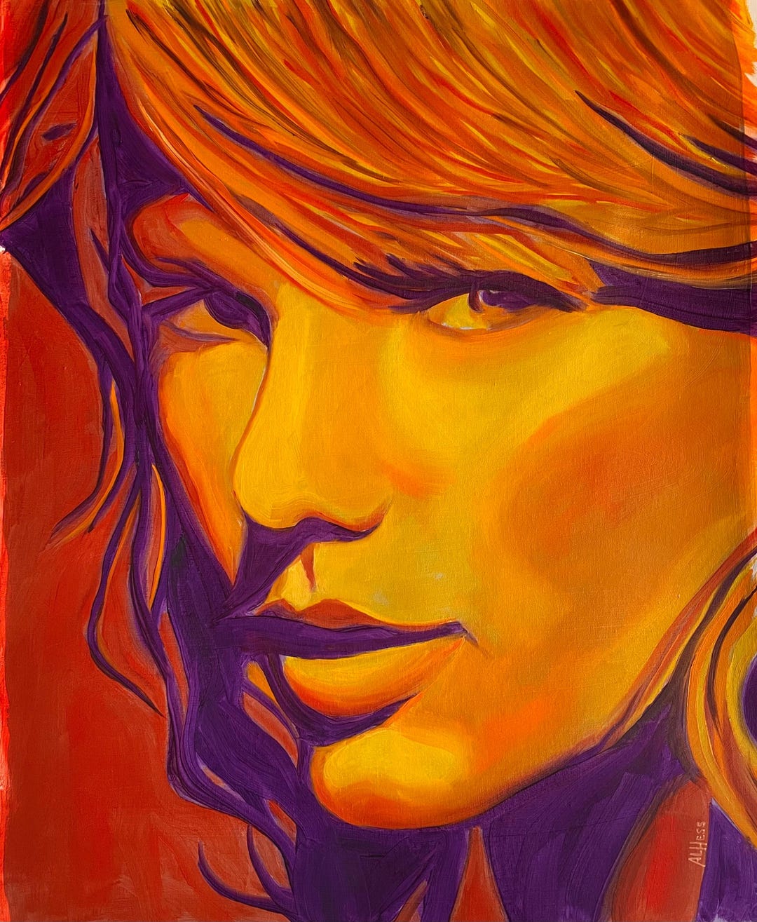 Taylor Swift Original Oil Portrait Painting on Canvas/music Legend Art ...
