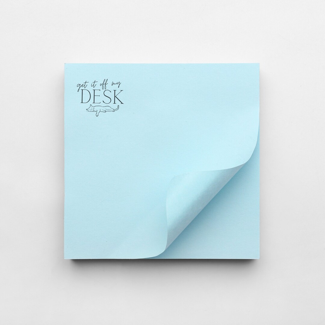 Light Blue Swiftie Post-it® Note Pad, Get It off My Desk Lyric Sticky ...