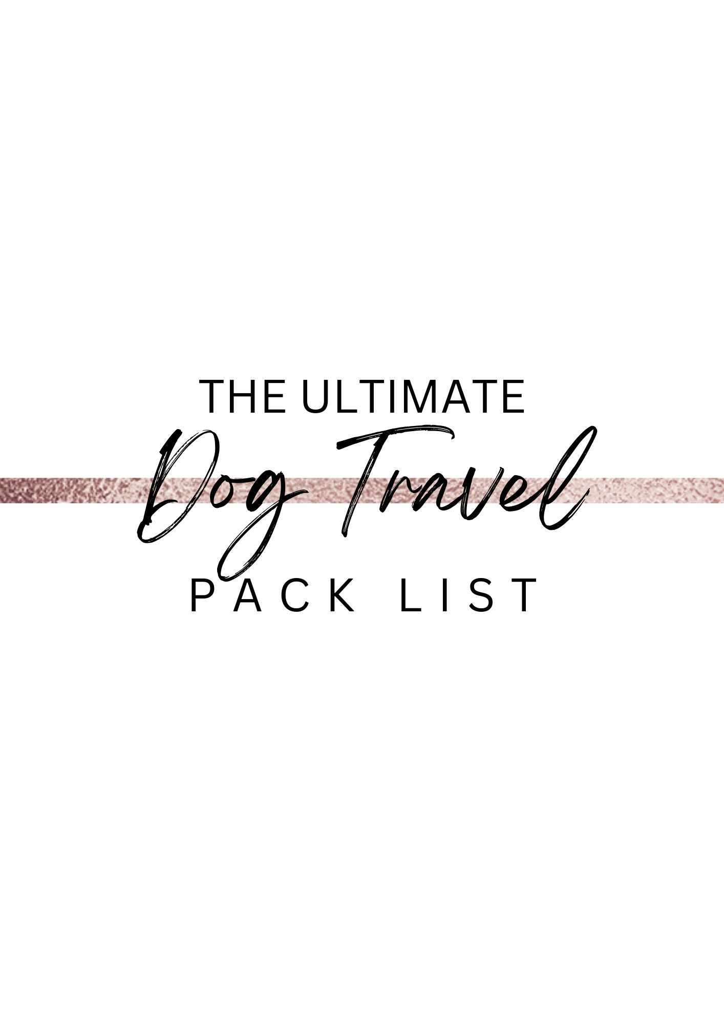 Dog Travel Packing List / Dog Roadtrip Checklist / Instant Download ...