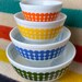 Vintage Rare Pyrex Polka Dot Mixing Bowl Set Mid Century Kitchen 1960s ...