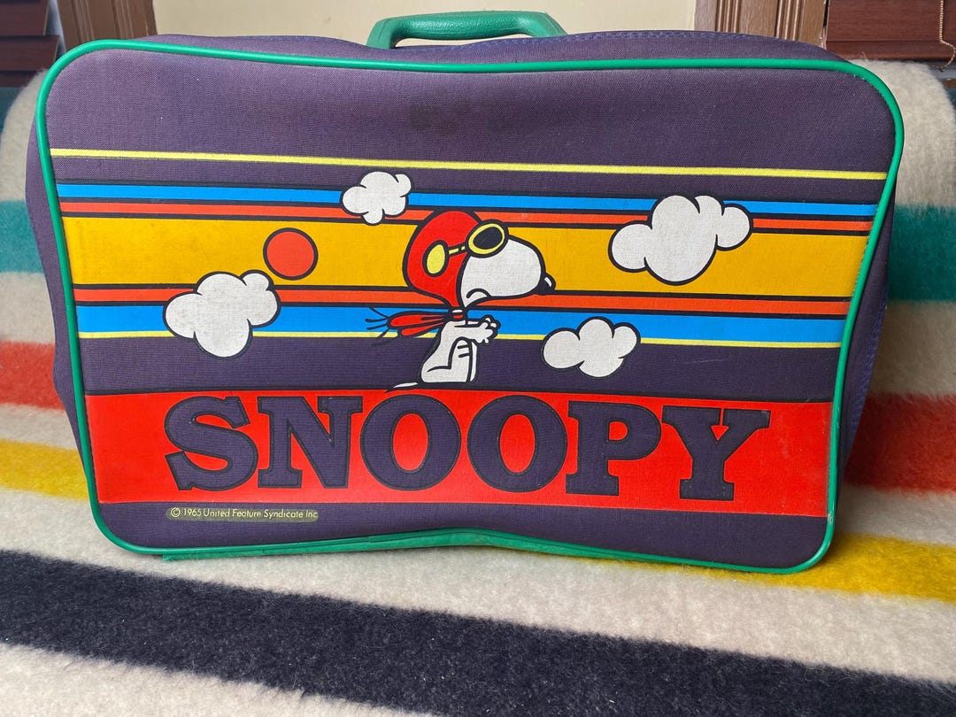 Vintage Aviva Snoopy Red Baron Suitcase 1960s Mid Century Travel Snoopy ...