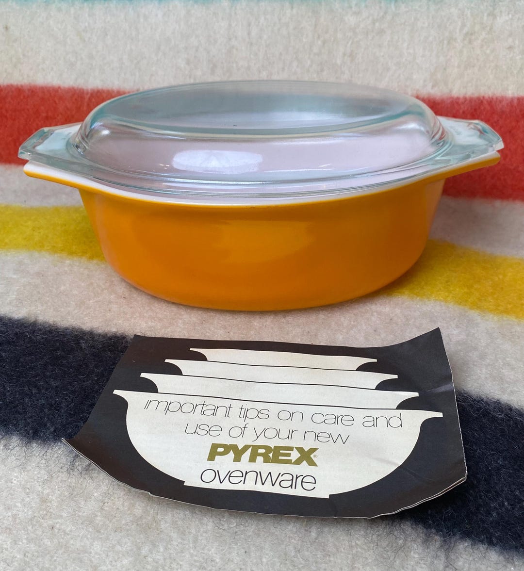 Vintage Pyrex Orange 043 Casserole Dish Mid Century Kitchen - Etsy