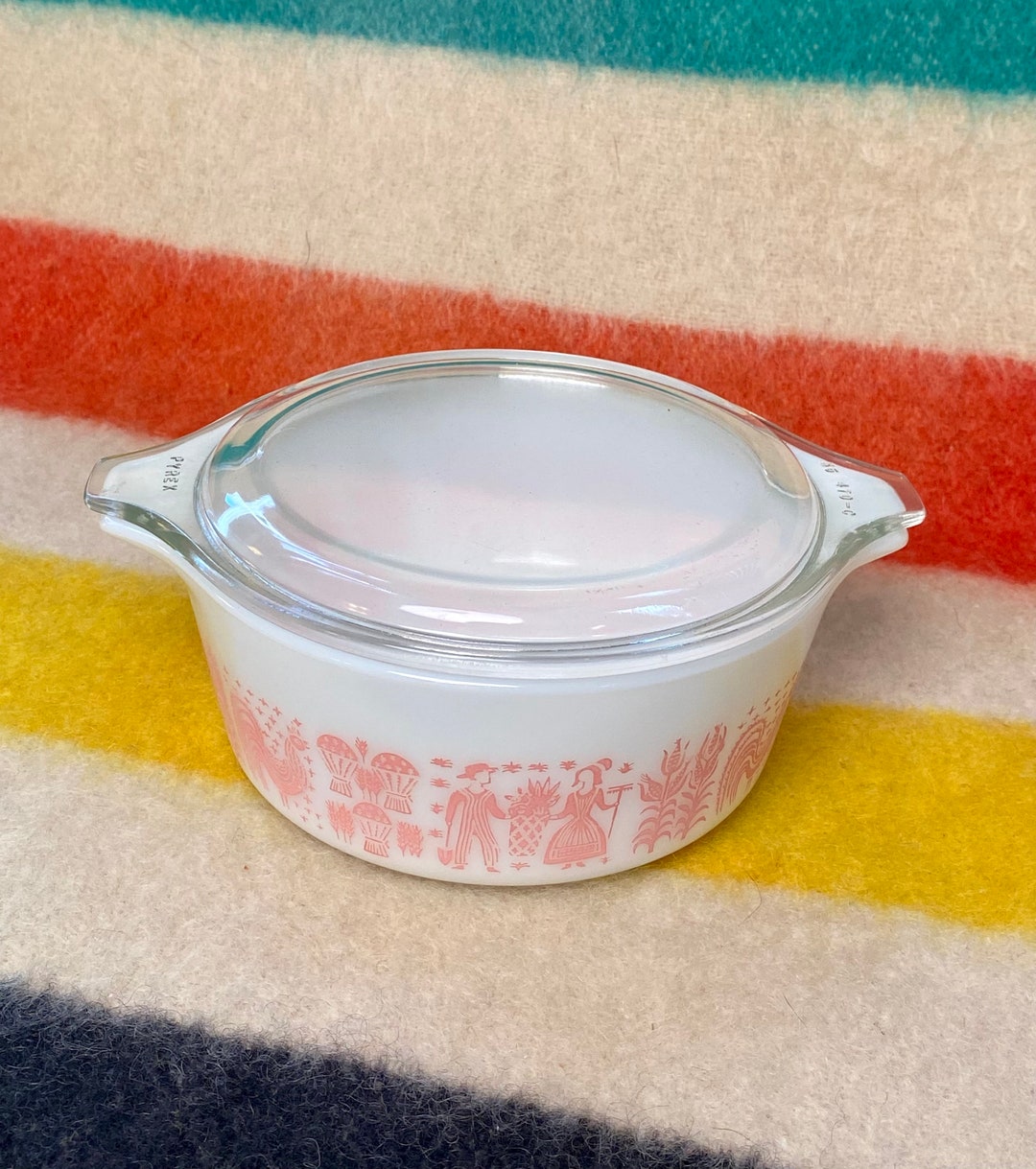 Vintage Rare Pyrex Pink Butterprint, 1 1/2 Pint Pyrex Pink Amish ...