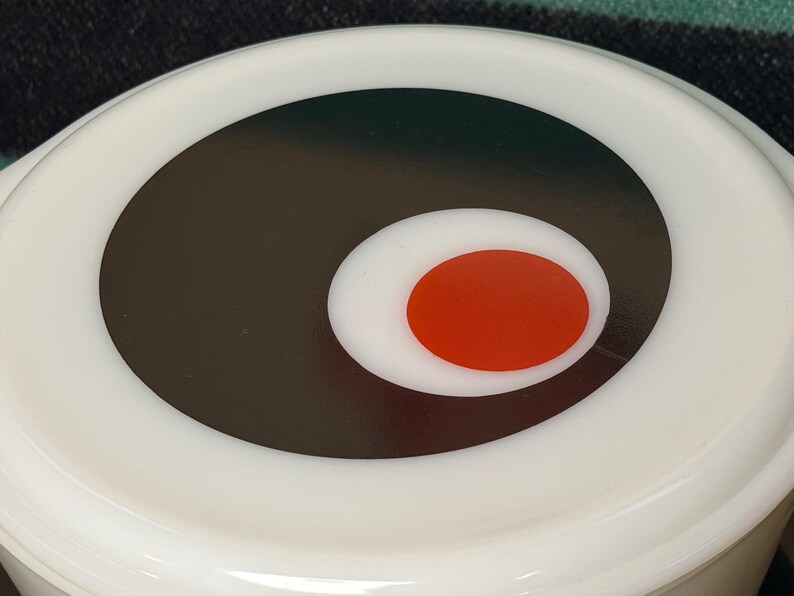 Vintage NOS Pyrex Moon Deco Rare Complete Set Covered Casserole 475 W ...
