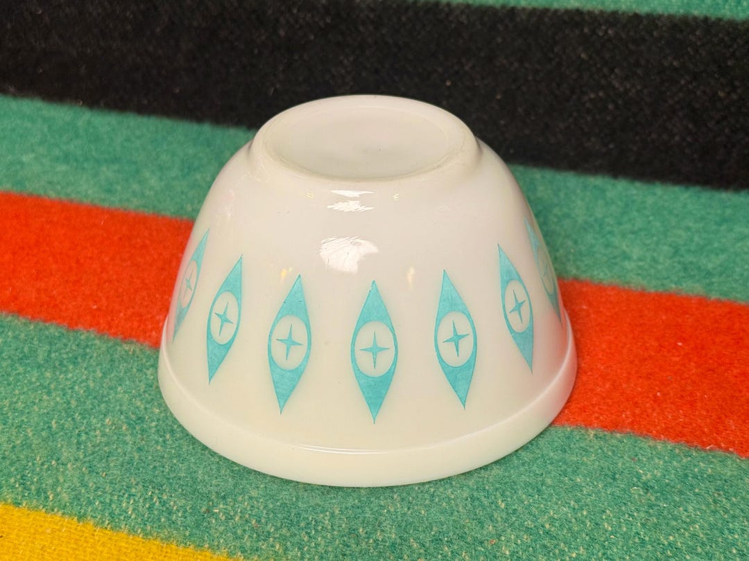 Vintage HTF Pyrex 401 Atomic Eyes Mixing Bowl Mid Century Kitchen *read ...