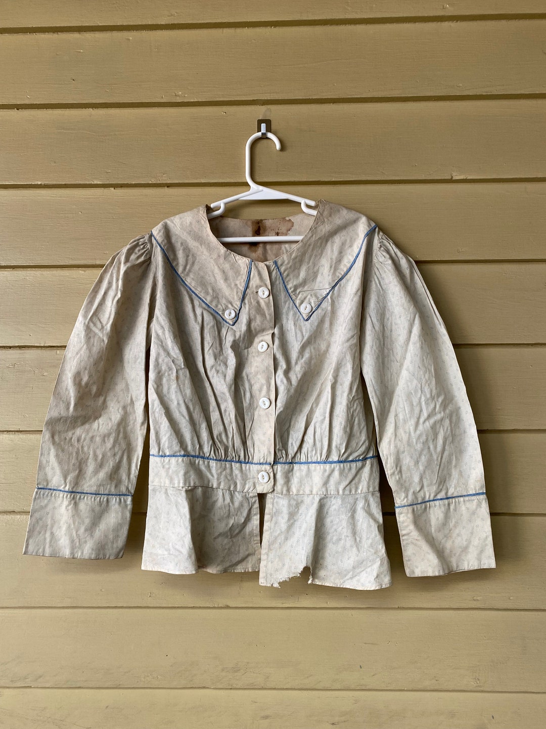 Antique Ladies Calico Blouse Victorian Vintage Clothing 1900s - Etsy