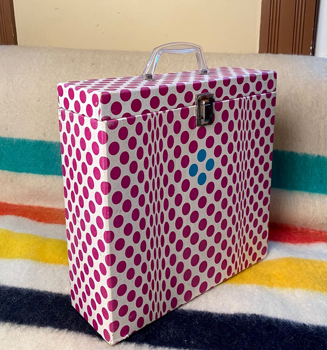 Vintage Rare Platter Pak Record Holder / Carrier Psychedelic Purple Dot ...