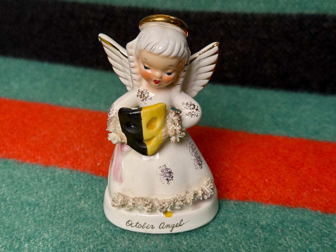 Vintage Napco October Angel W/ Halloween Mask 1950s Kitschy Holiday - Etsy