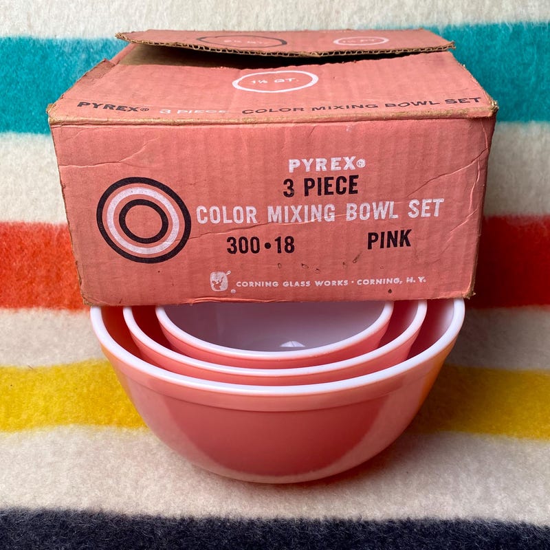 Pink Pyrex Bowls - Etsy
