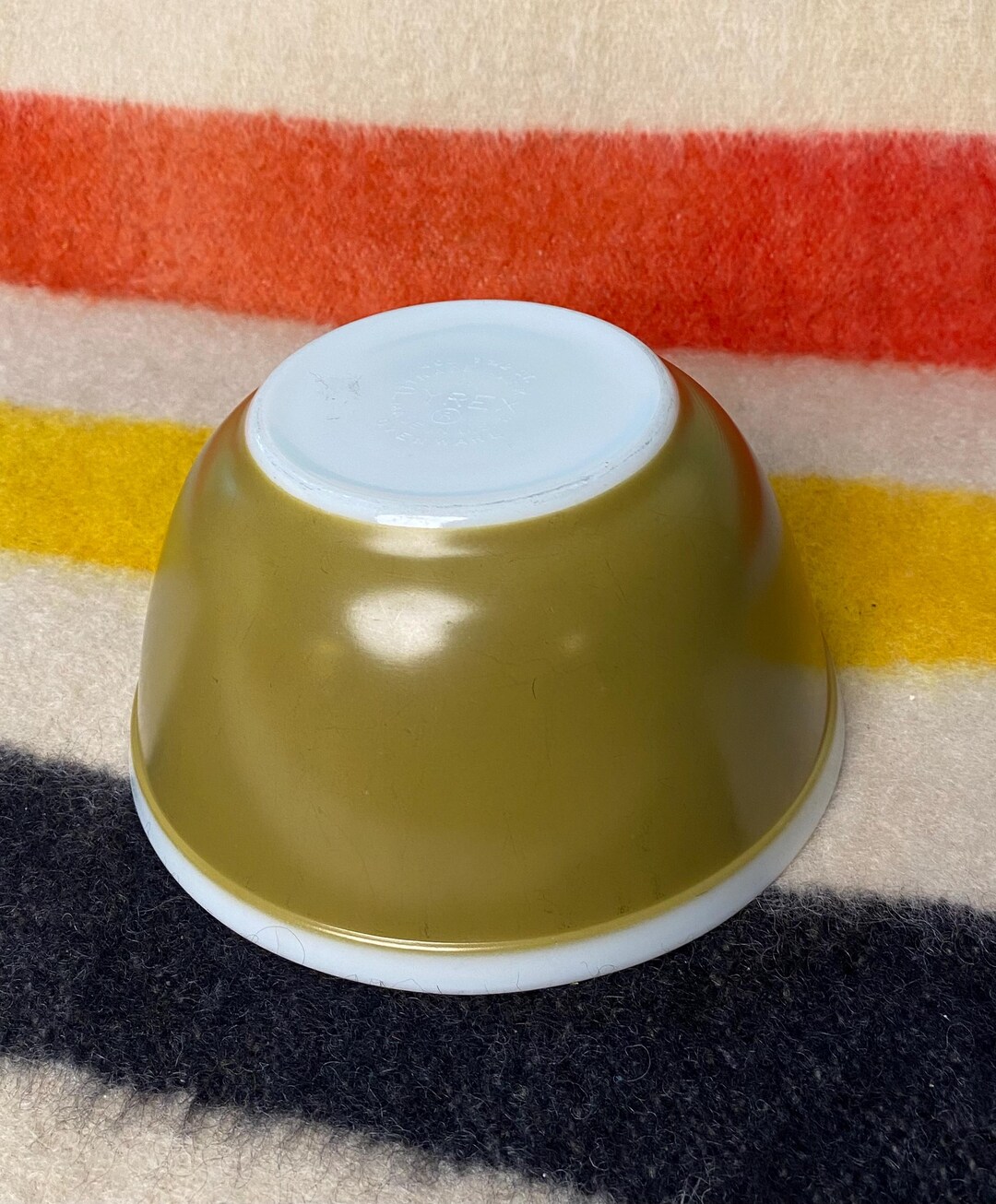 Vintage Pyrex 402 Autumn Fall Mixing Bowl Green Mid Century Kitchen - Etsy