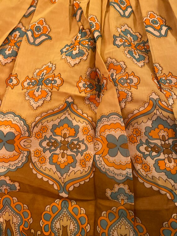 Vintage Ladies 1970s Dutch Psychedelic Print Orange T… - Gem