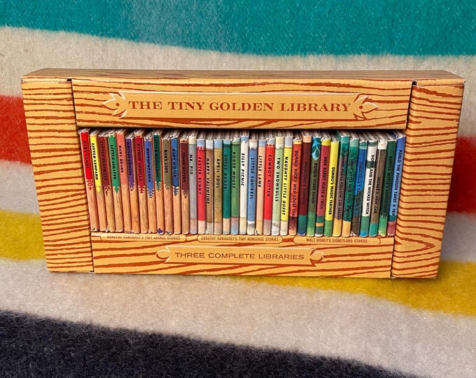 Vintage Tiny Golden Library 3 Complete Libraries Mid Century Toys Books ...