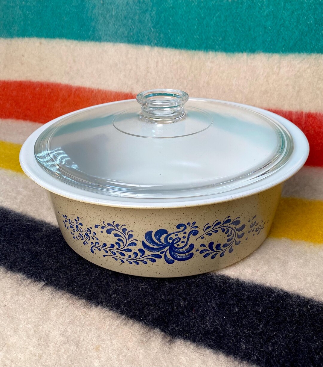 Vintage Pyrex Big Bertha Homestead Casserole Dish Mid Century Glassware ...