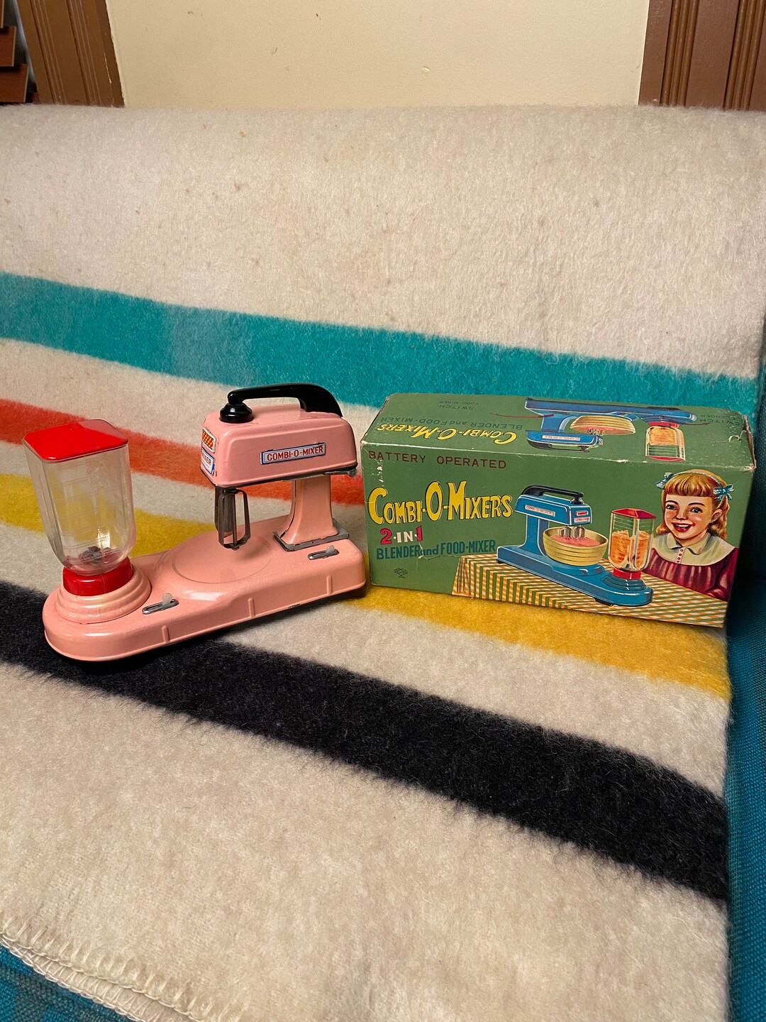 Vintage Daiya Toys Tin Litho Battery Operated Combi-o-mixers 2-in-1 ...