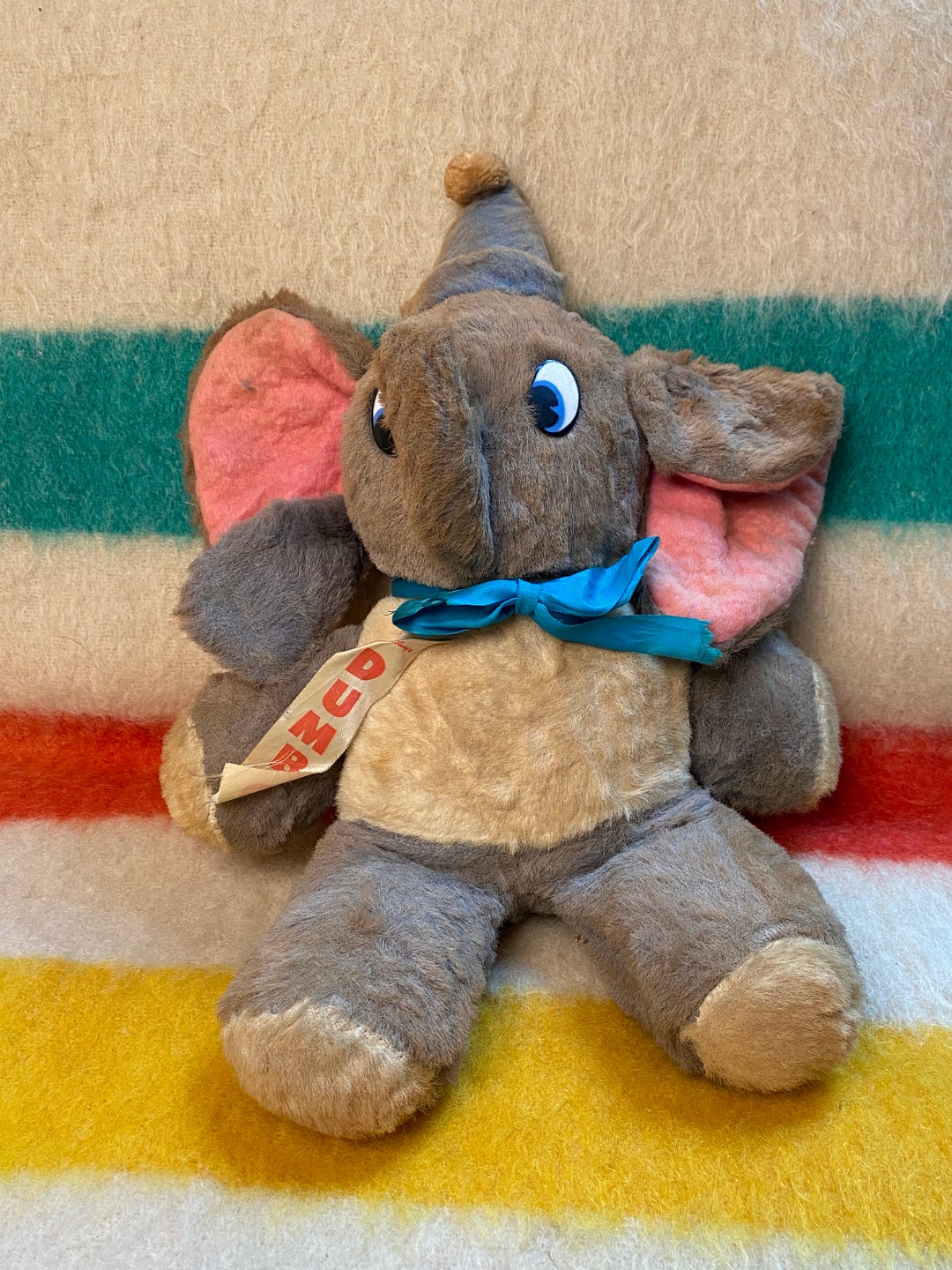 Vintage Walt Disney Dumbo Stuffed Animal 1960s 1970s Mid Century Toys ...