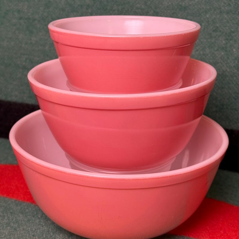 Pink Pyrex Bowls - Etsy