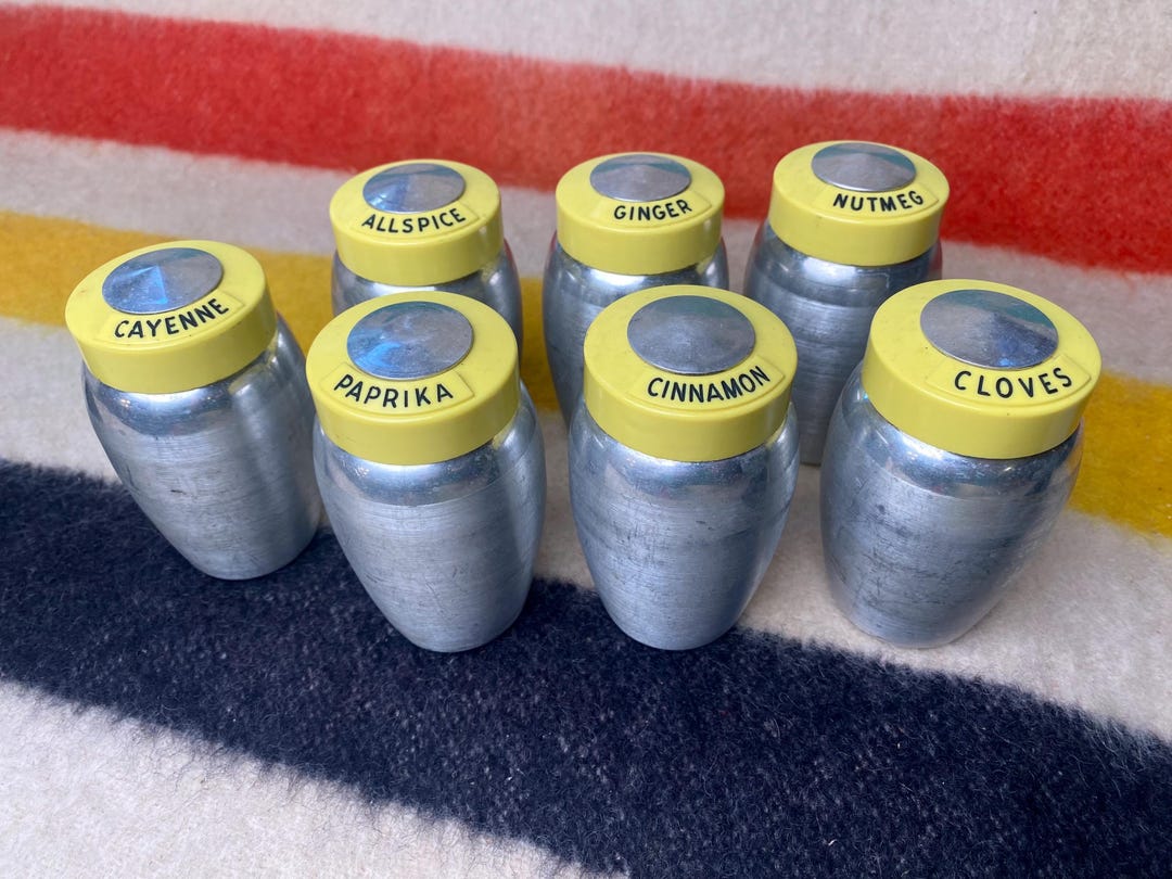 Vintage Rare Kromex Yellow Spice Shaker Set 1950s Mid Century Kitchen ...