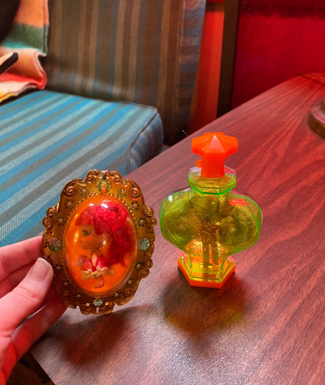 Vintage 1960s Lot of Lucky Locket Doll W/ Case & Kiddle Kologne Doll W ...