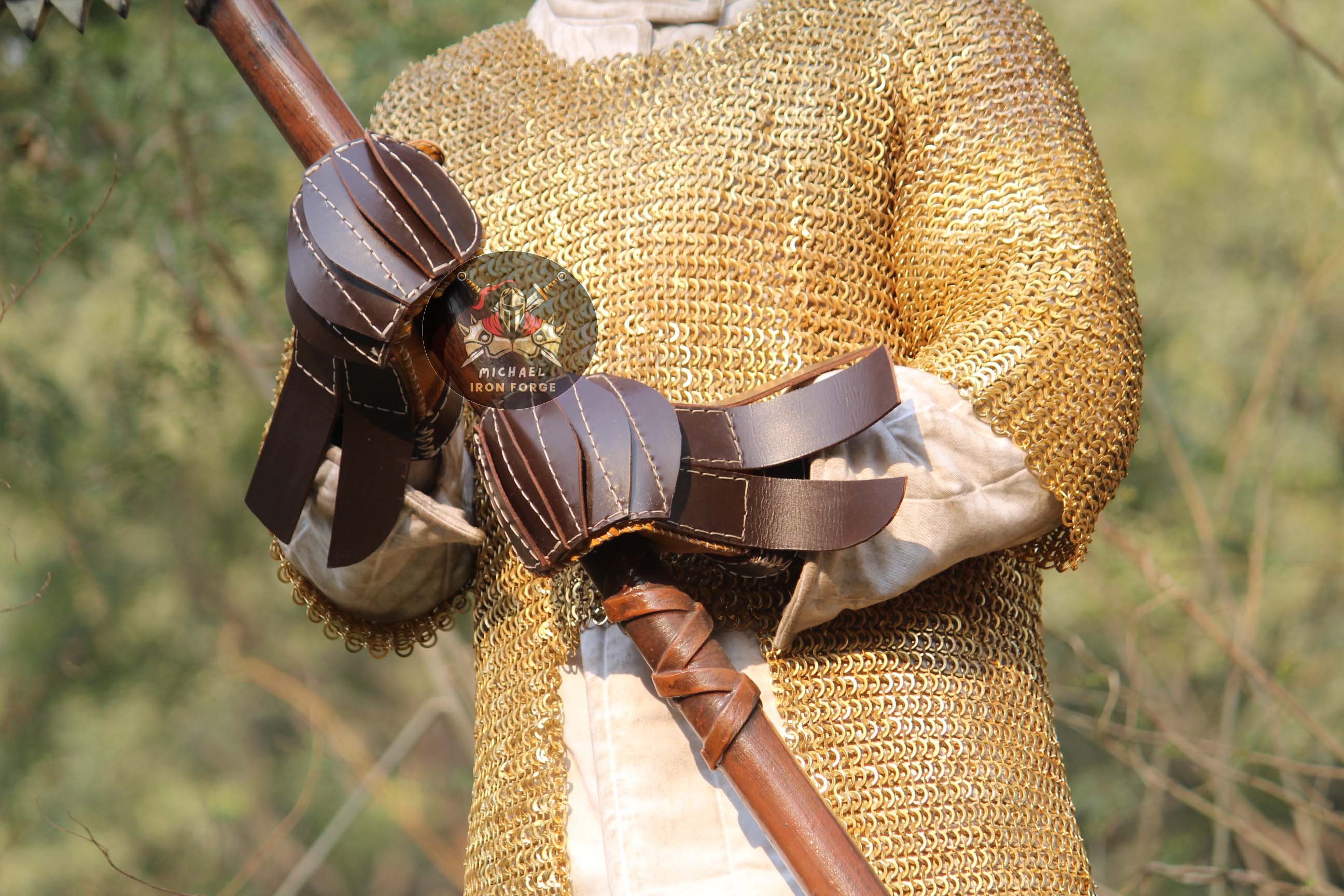 Combat Gauntlets Viking Leather Gauntletsbattle Ready - Etsy