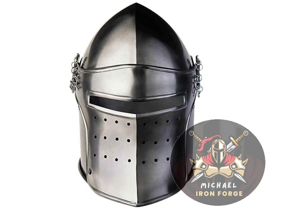 Visored Bascinet Burbuta Helmet / Larp Helmet/ Christmas Gift - Etsy