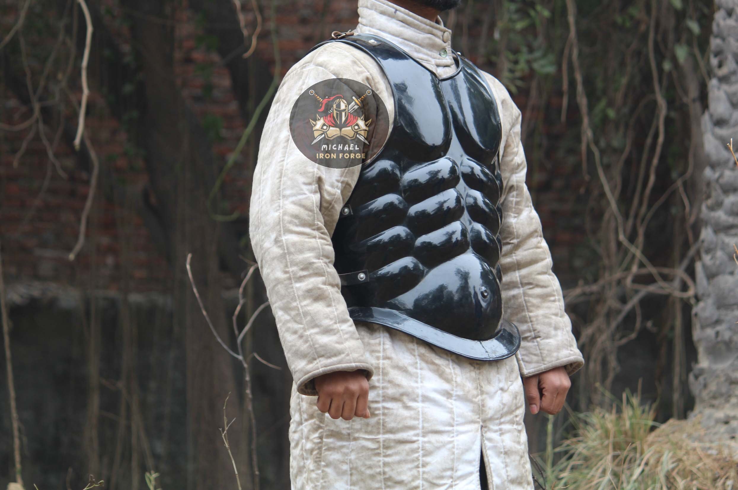 Greek Muscle Body Armor Breastplate Role-playing Event Half Body Armor ...