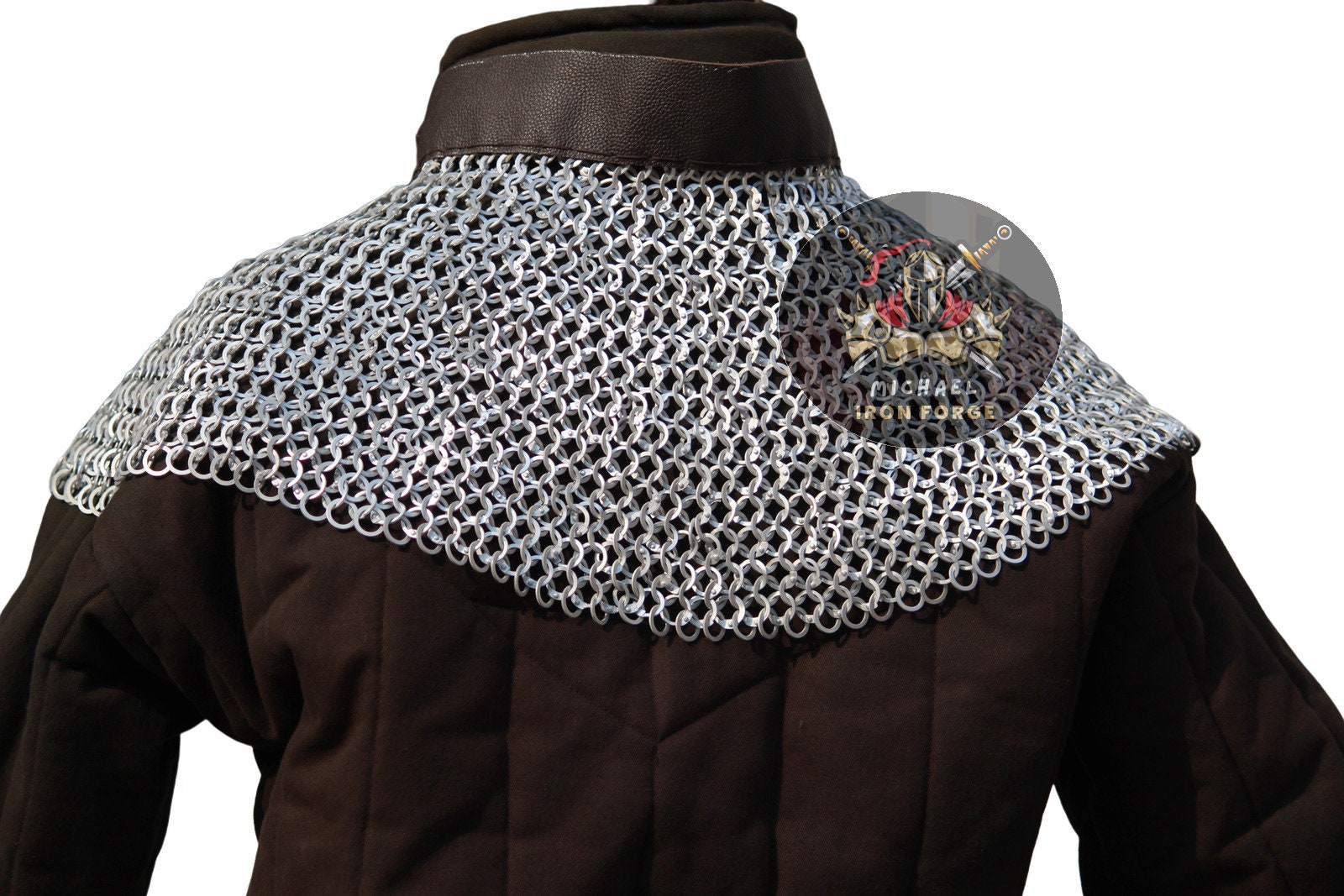 Chainmail Aventail for Helm Aluminium 10MM Flat Ring Dome Riveted ...