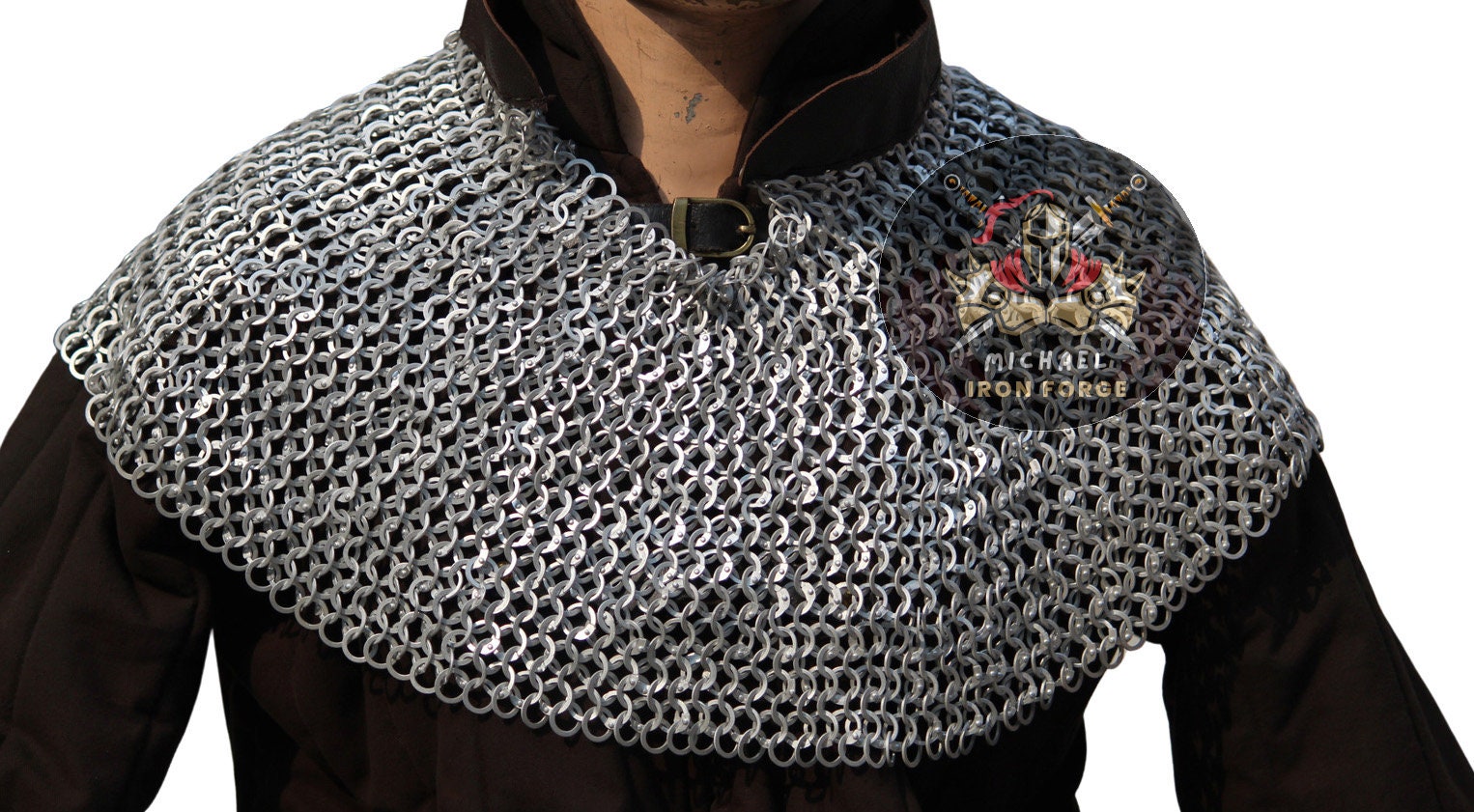 Chainmail Aventail for Helm Aluminium 10MM Flat Ring Dome Riveted ...