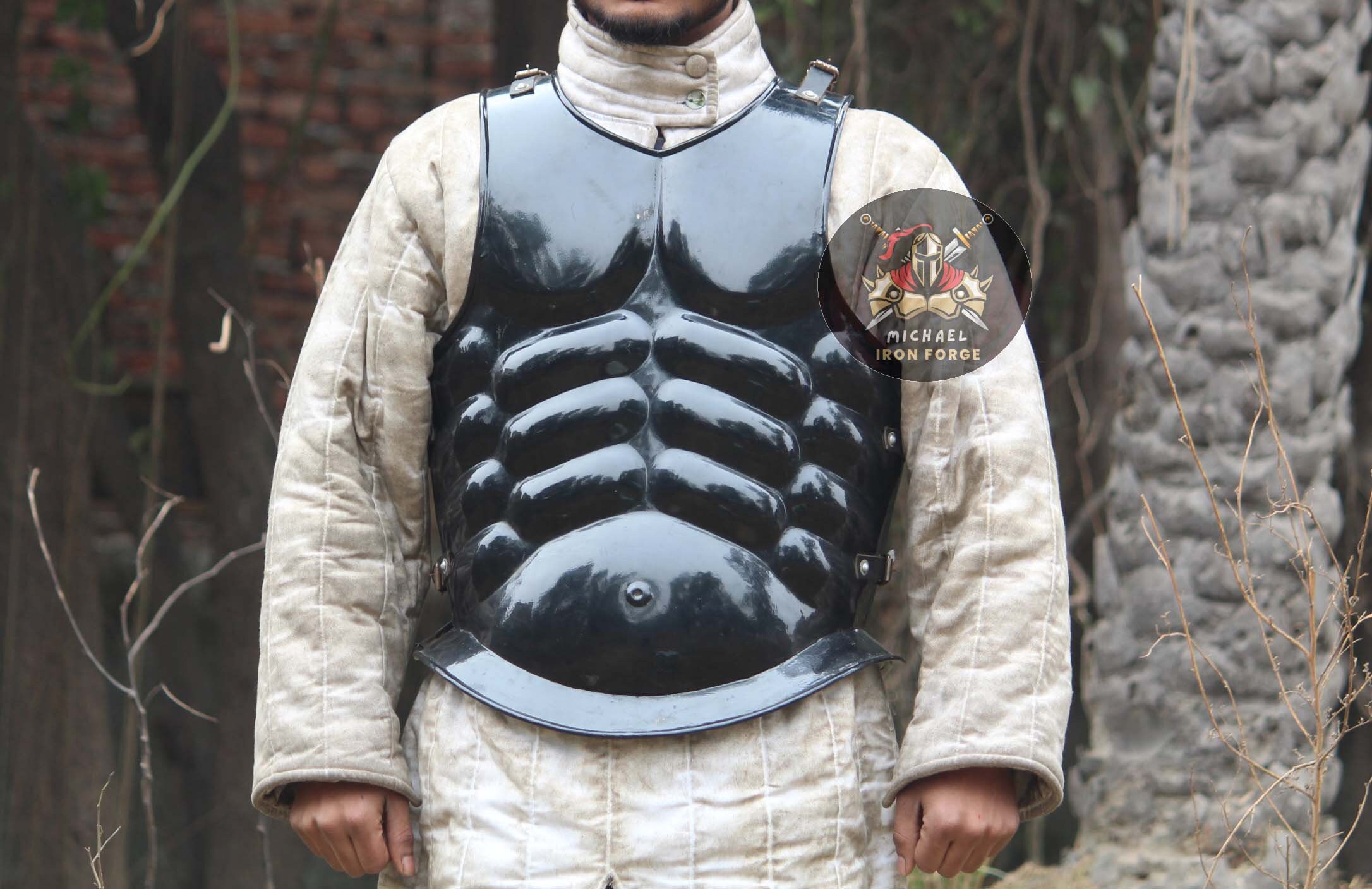 Greek Muscle Body Armor Breastplate Role-playing Event Half Body Armor ...