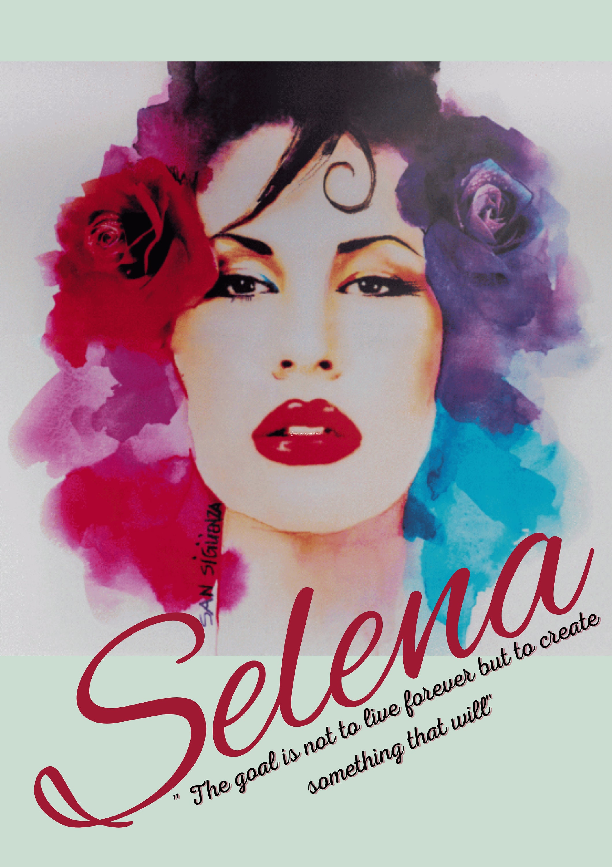Selena Quintanilla Decor, Selena Potraits, Selena Decor, Selena Wall ...