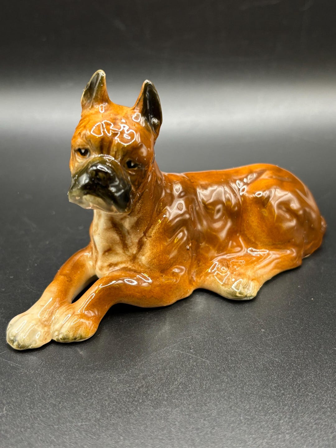 1950s Brown Ceramic Boxer Dog Figurine - Etsy