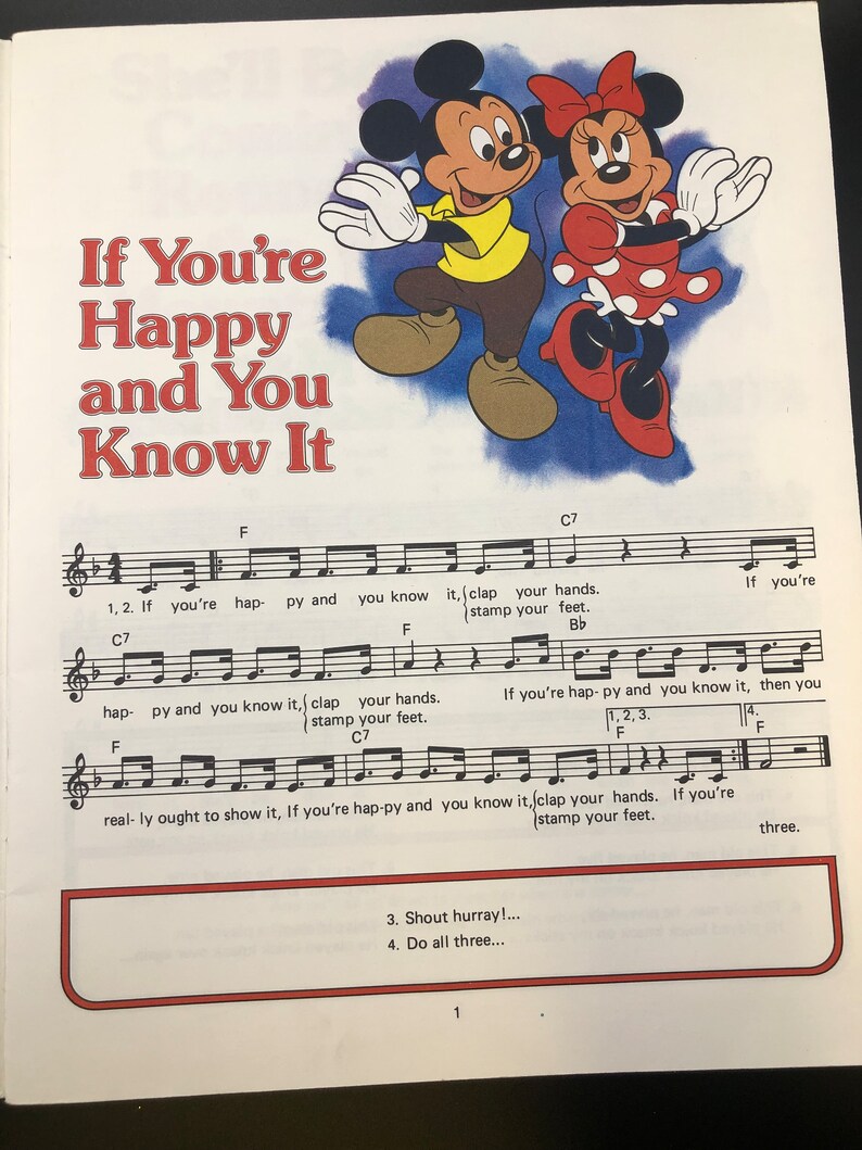 Disney Sing Along Books - Etsy