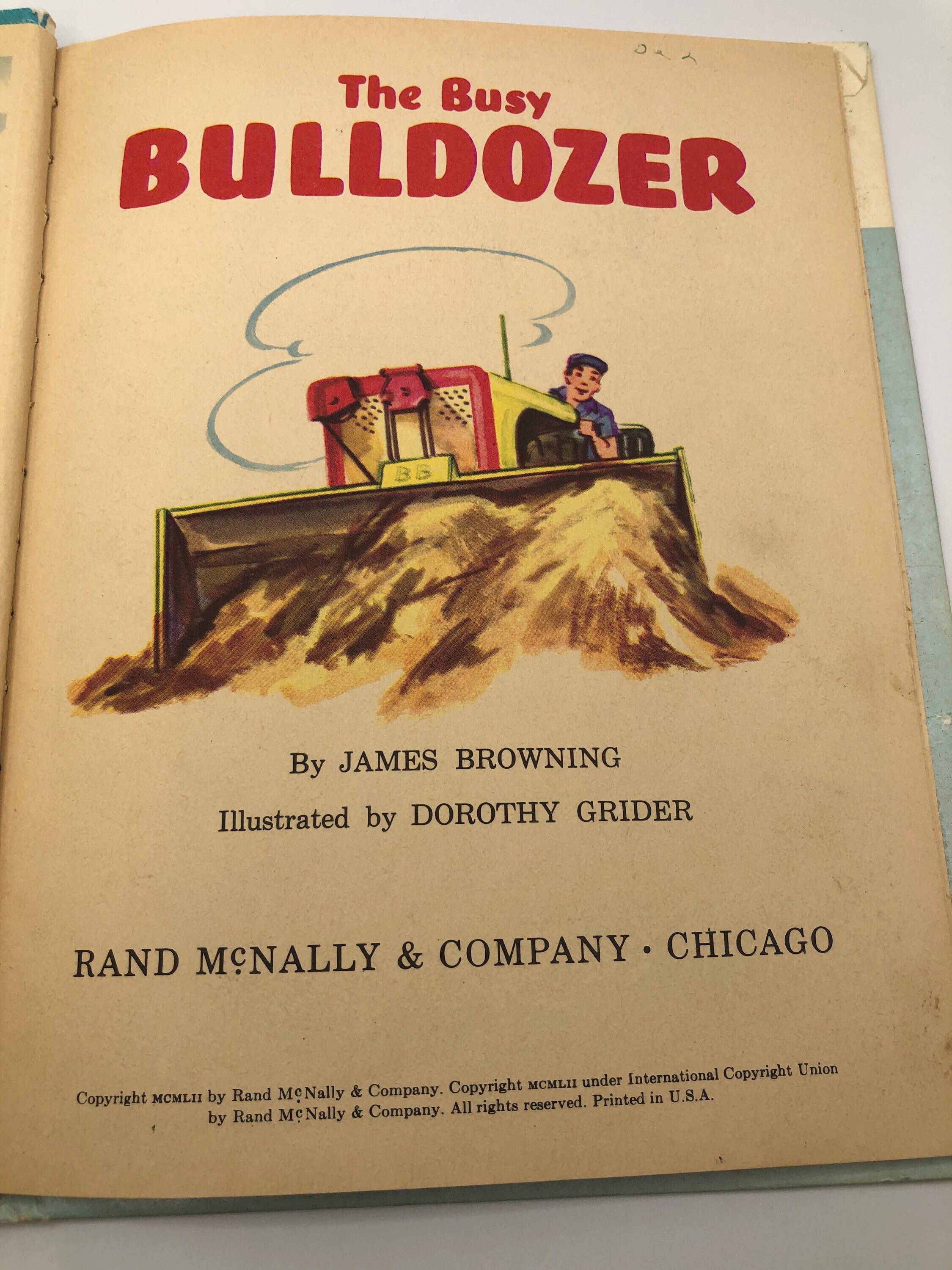 Rand Mcnally 1950s the Busy Bulldozer Book. - Etsy