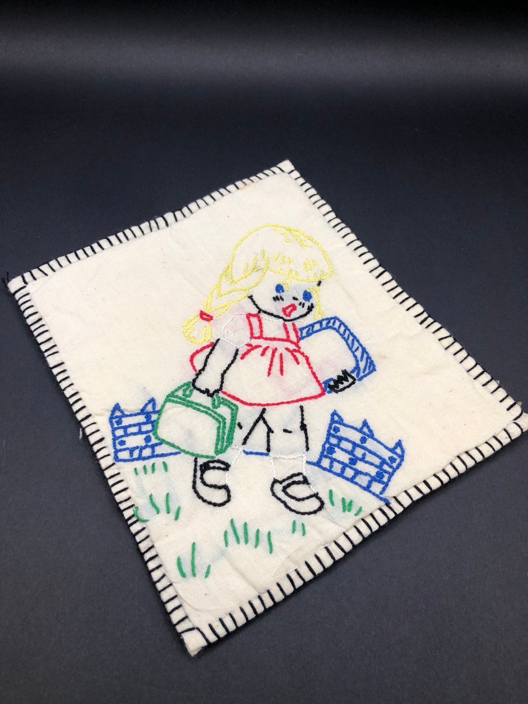 Vintage Embroidered Quilt Blocks - Etsy