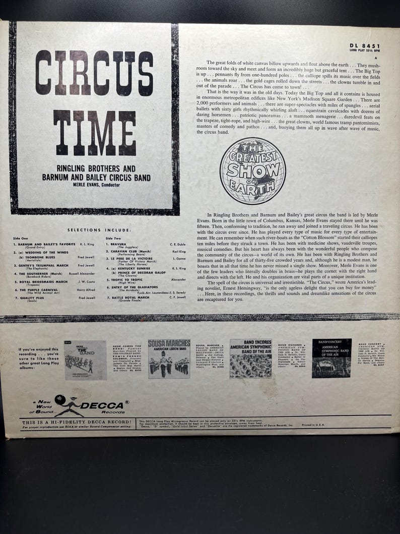 Ringling Brothers and Barnum & Bailey Circus Album - Etsy