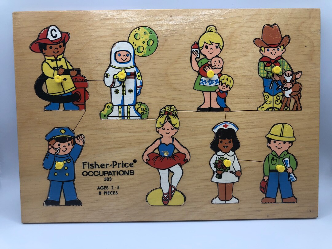 1971 Fisher Price Occupations Puzzle - Etsy
