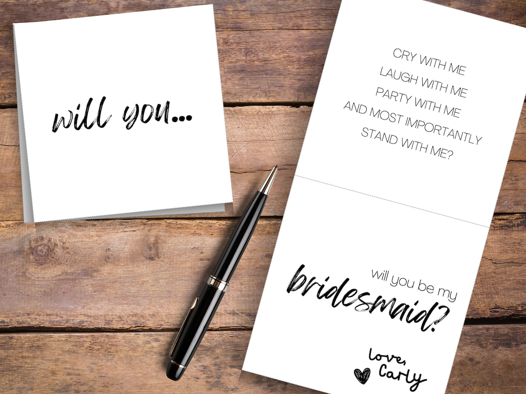 Printable Bridesmaid Proposal Cards Will You... - Etsy