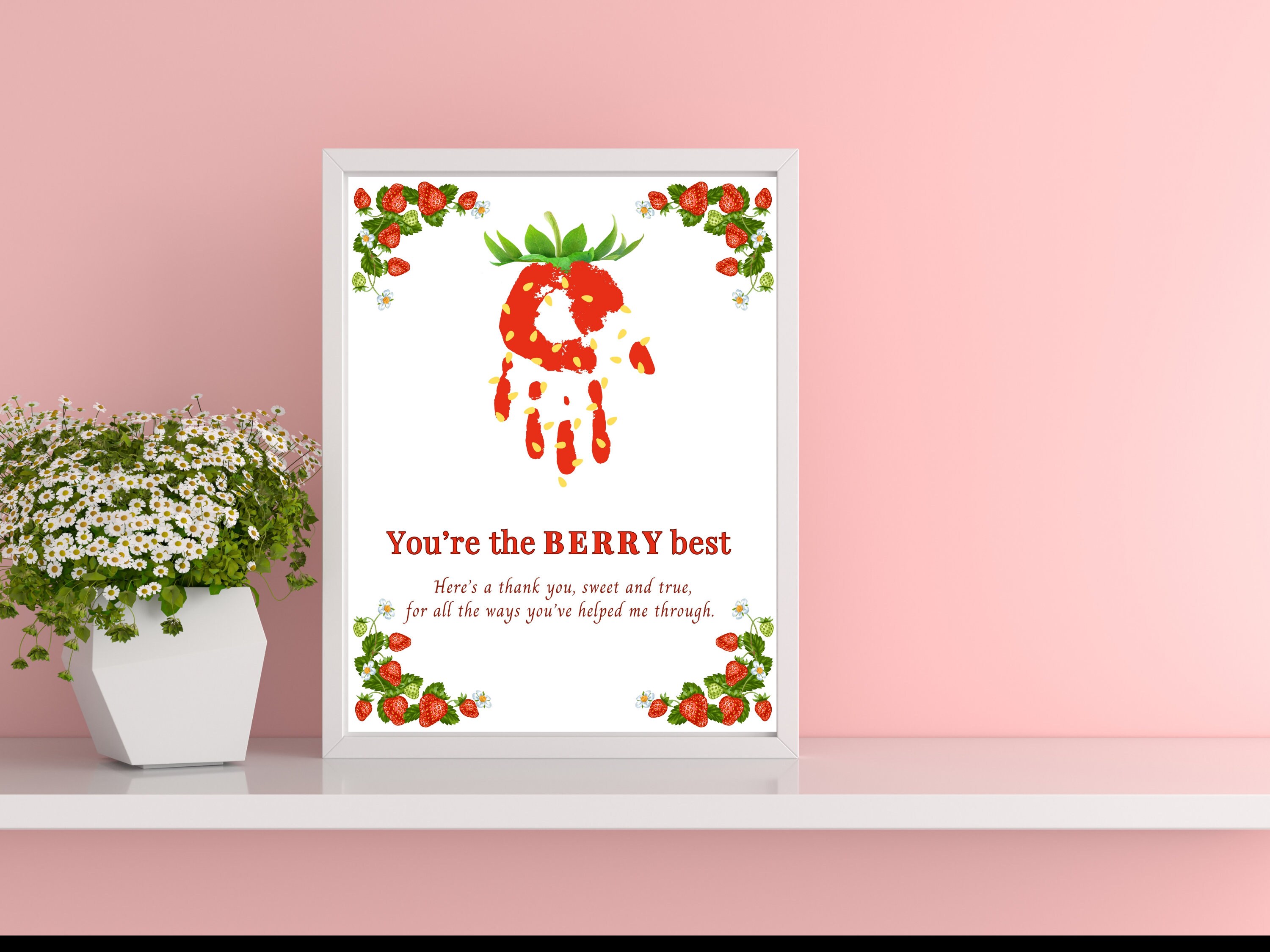 BERRY Best Thank You Poem Printable Crafts for Kids Strawberry Art ...