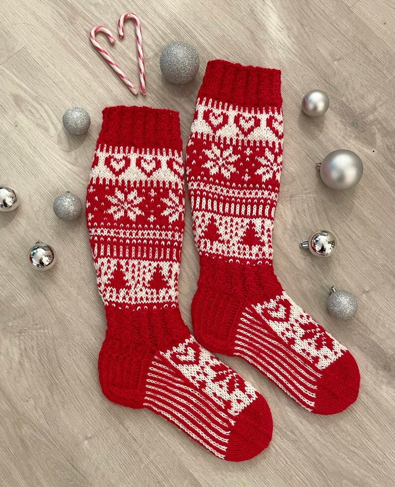 Chritmas Joy Wool Sock , Knitting Pattern - Etsy