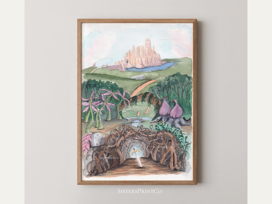 Quest for Camelot Excalibur Watercolor Print | Arthurian Fantasy Wall ...